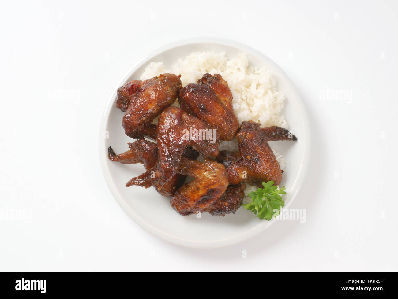 Chicken brown rice plate hi-res stock photography and images - Alamy