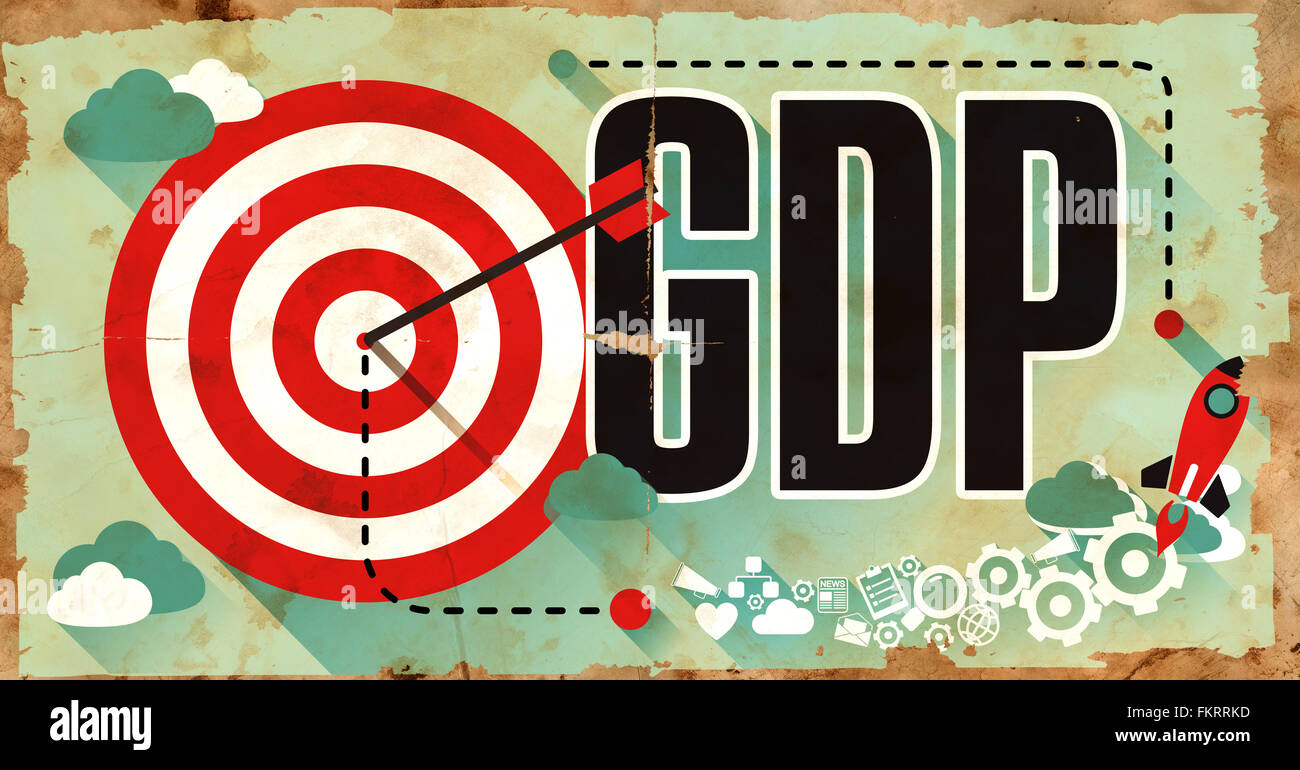 Business Concept GDP on Grunge Poster Stock Photo - Alamy