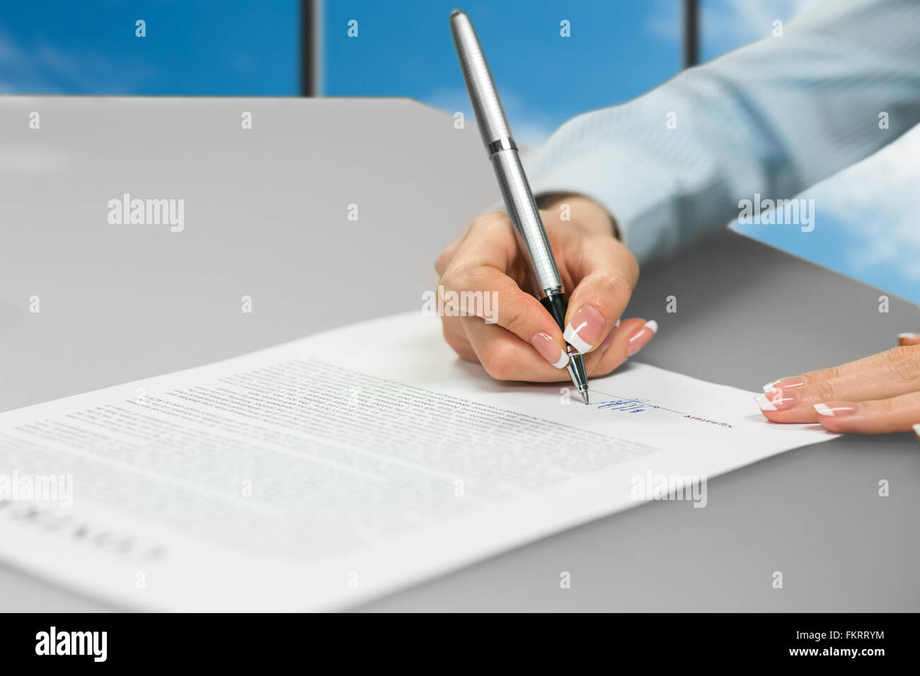 Female politician signing hi-res stock photography and images - Alamy