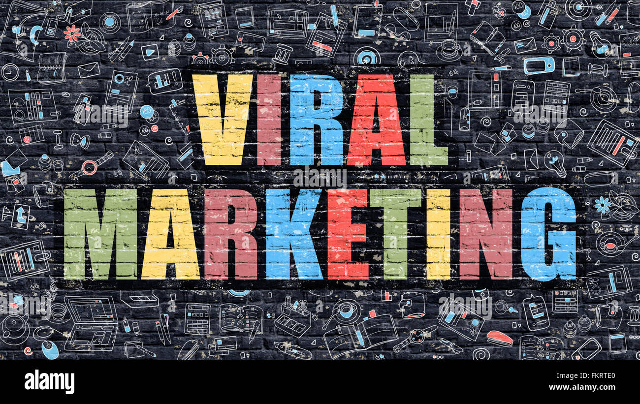 Viral Marketing in Multicolor. Doodle Design Stock Photo - Alamy