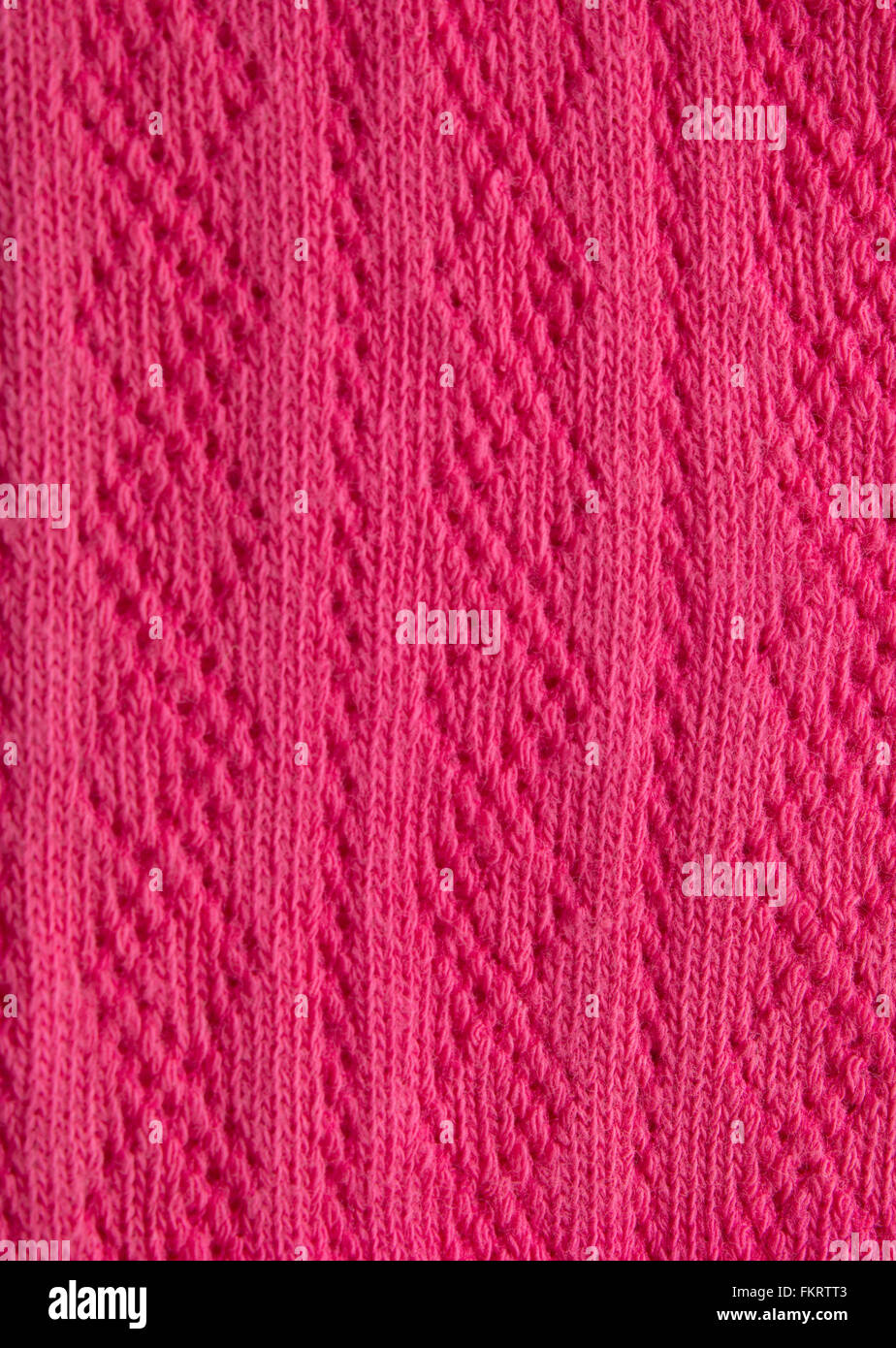 Closeup of pink knitted fabric texture Stock Photo - Alamy