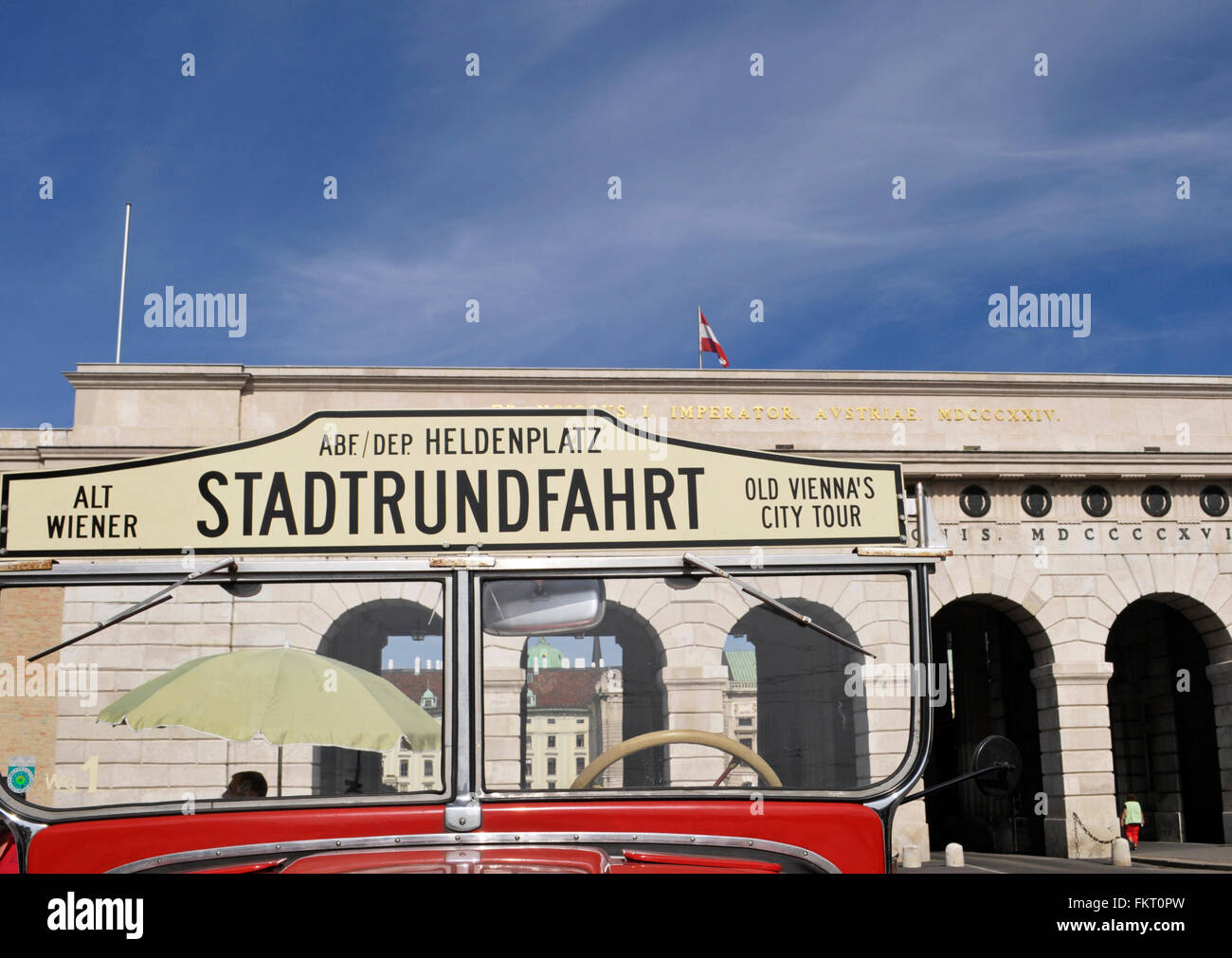 Old Vienna City Tour Bus, Burgring, Vienna, Austria Stock Photo - Alamy