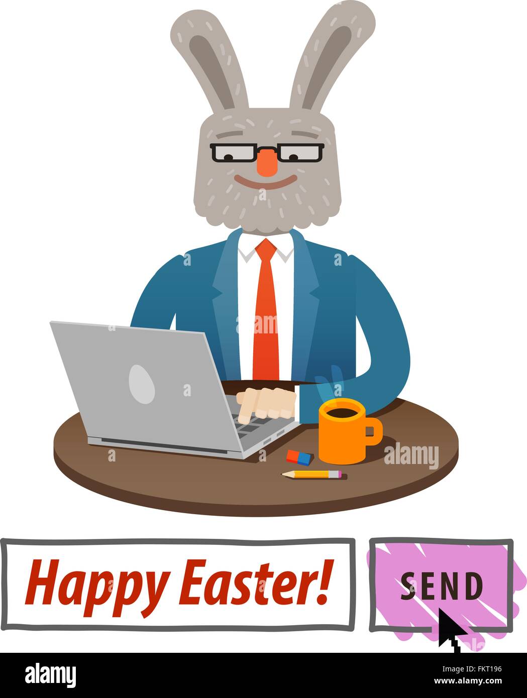Easter bunny businessman cartoon hi-res stock photography and images ...