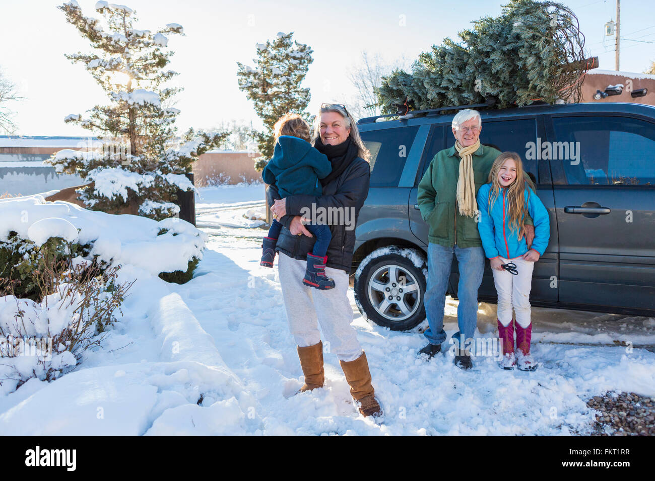 Four women in santa hi-res stock photography and images - Alamy