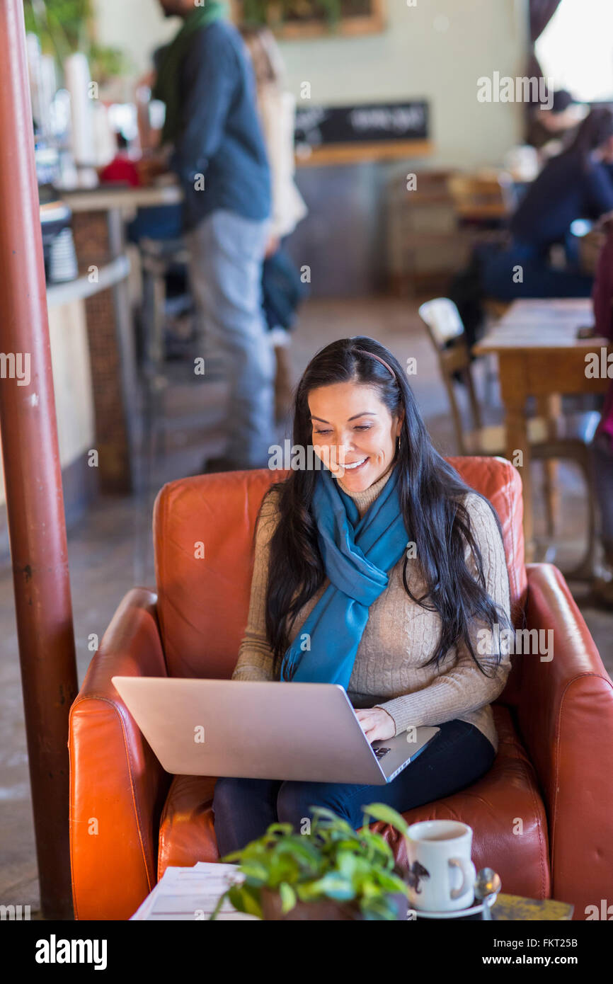 Mature latina woman using hi-res stock photography and images - Alamy