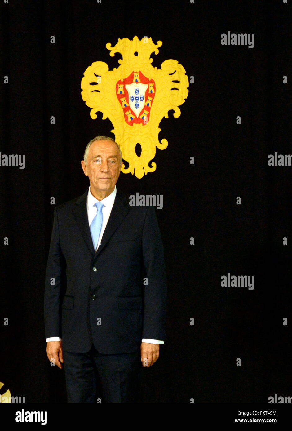 Lisbon, Portugal. 9th Mar, 2016. Portuguese President Marcelo Rebelo de ...