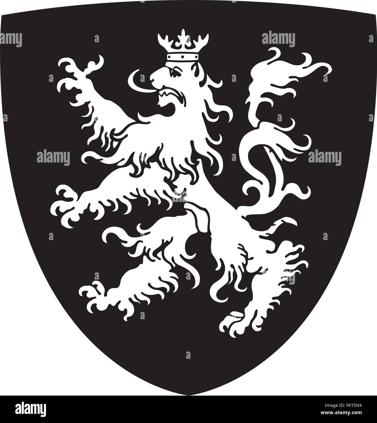 Lion rampant coat of arms hi-res stock photography and images - Alamy
