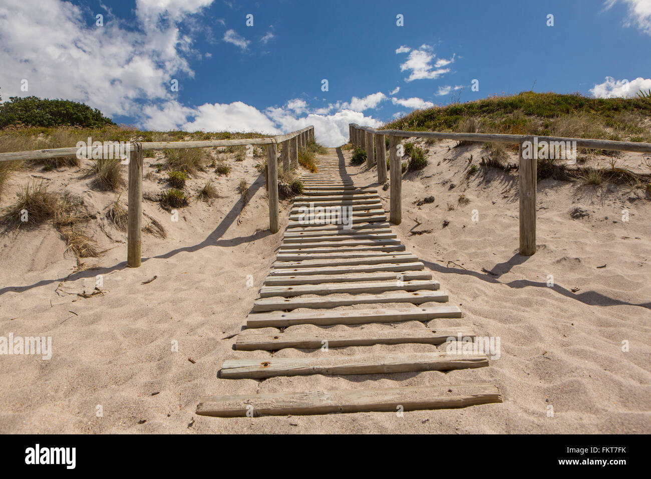 Wooden walkway on beach Stock Photo - Alamy