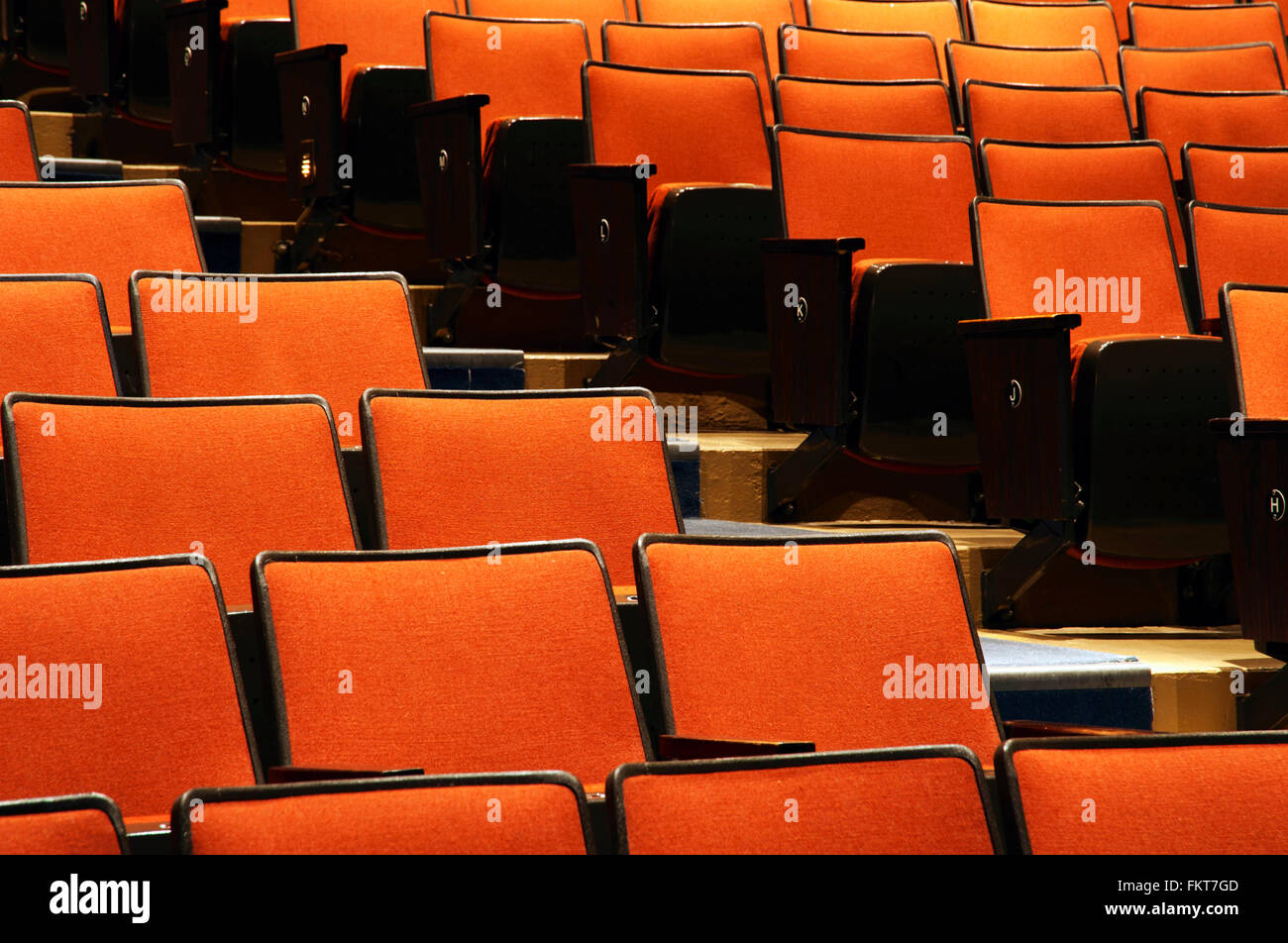 Empty chairs in movie theater Stock Photo - Alamy