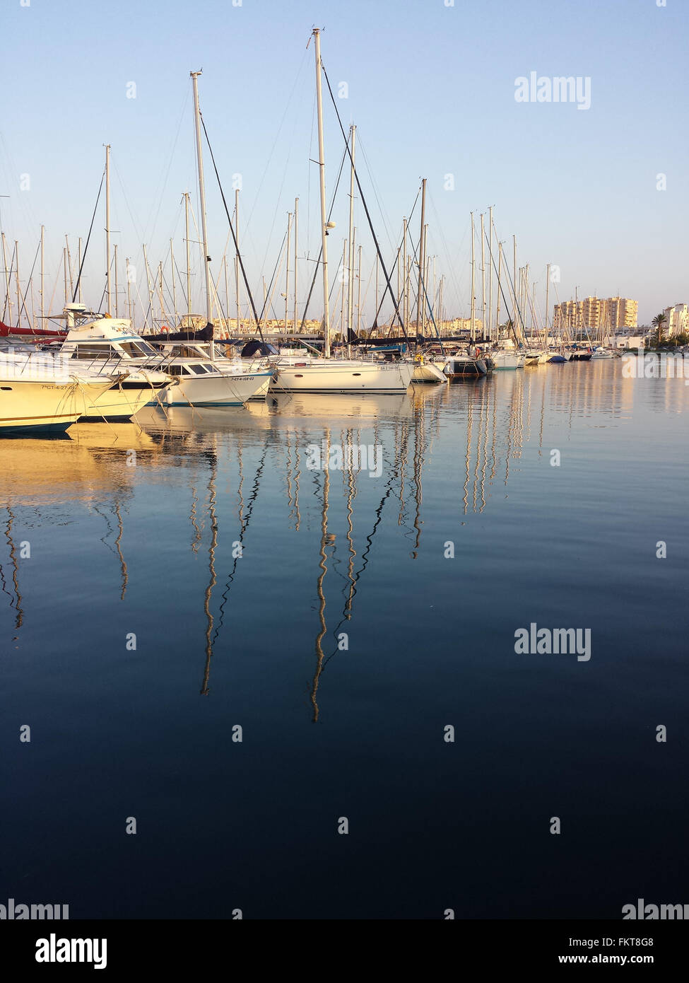 Small sailboats in the harbor Stock Photo - Alamy