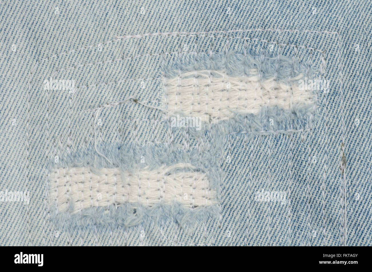 blue faded ripped jeans, close up Stock Photo - Alamy