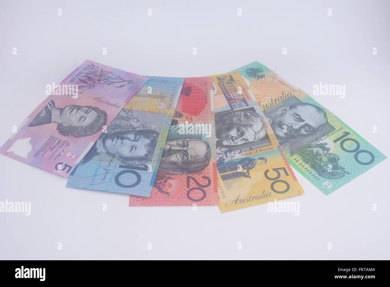 Australian currency banknotes all denominations hi-res stock ...