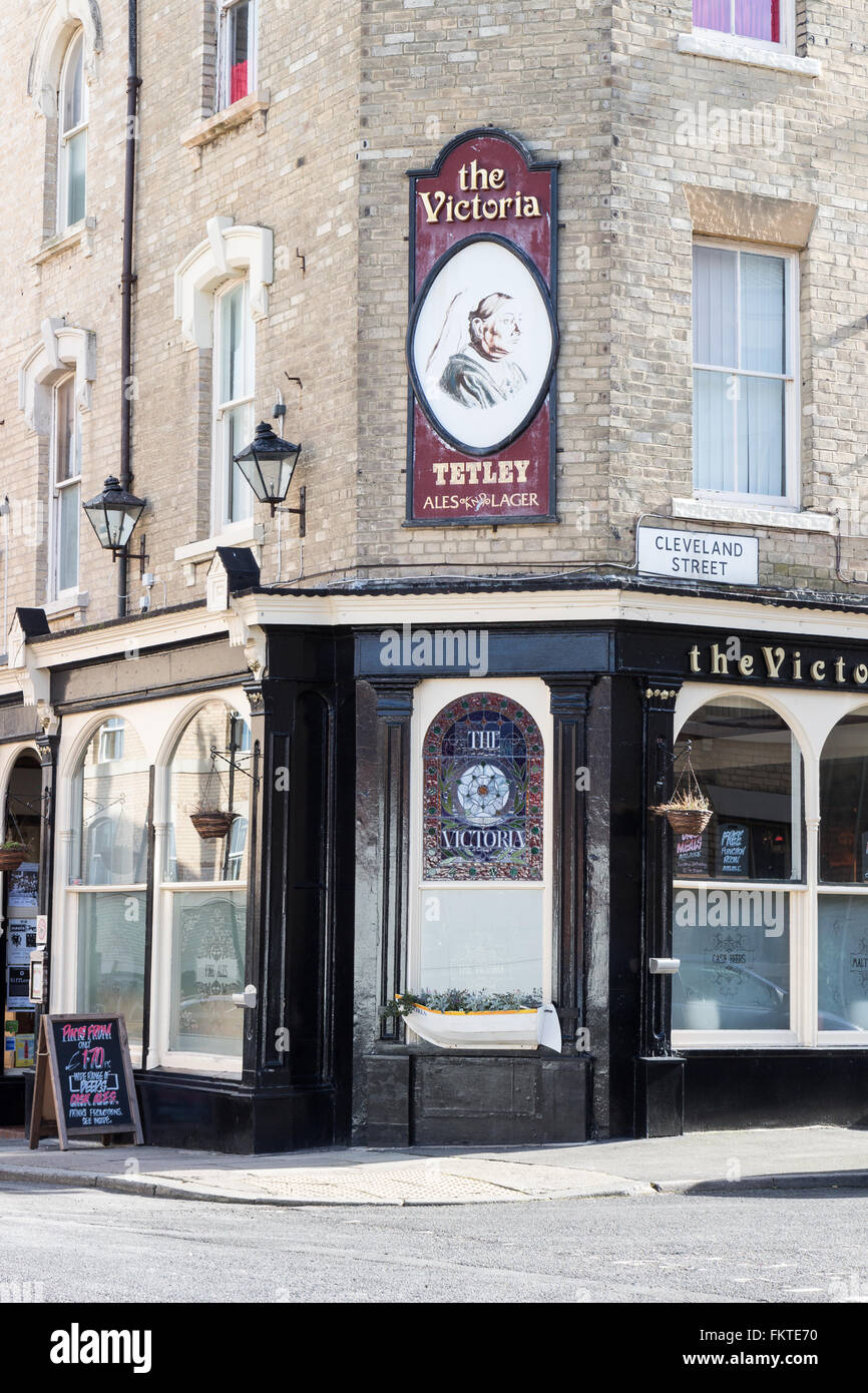 Saltburn, a seaside resort, in North Yorkshire, England, UK on a March ...