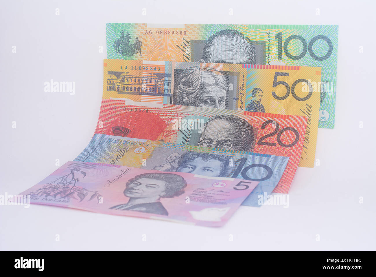 Australian Currency Banknotes All Denominations Stock Photo - Alamy