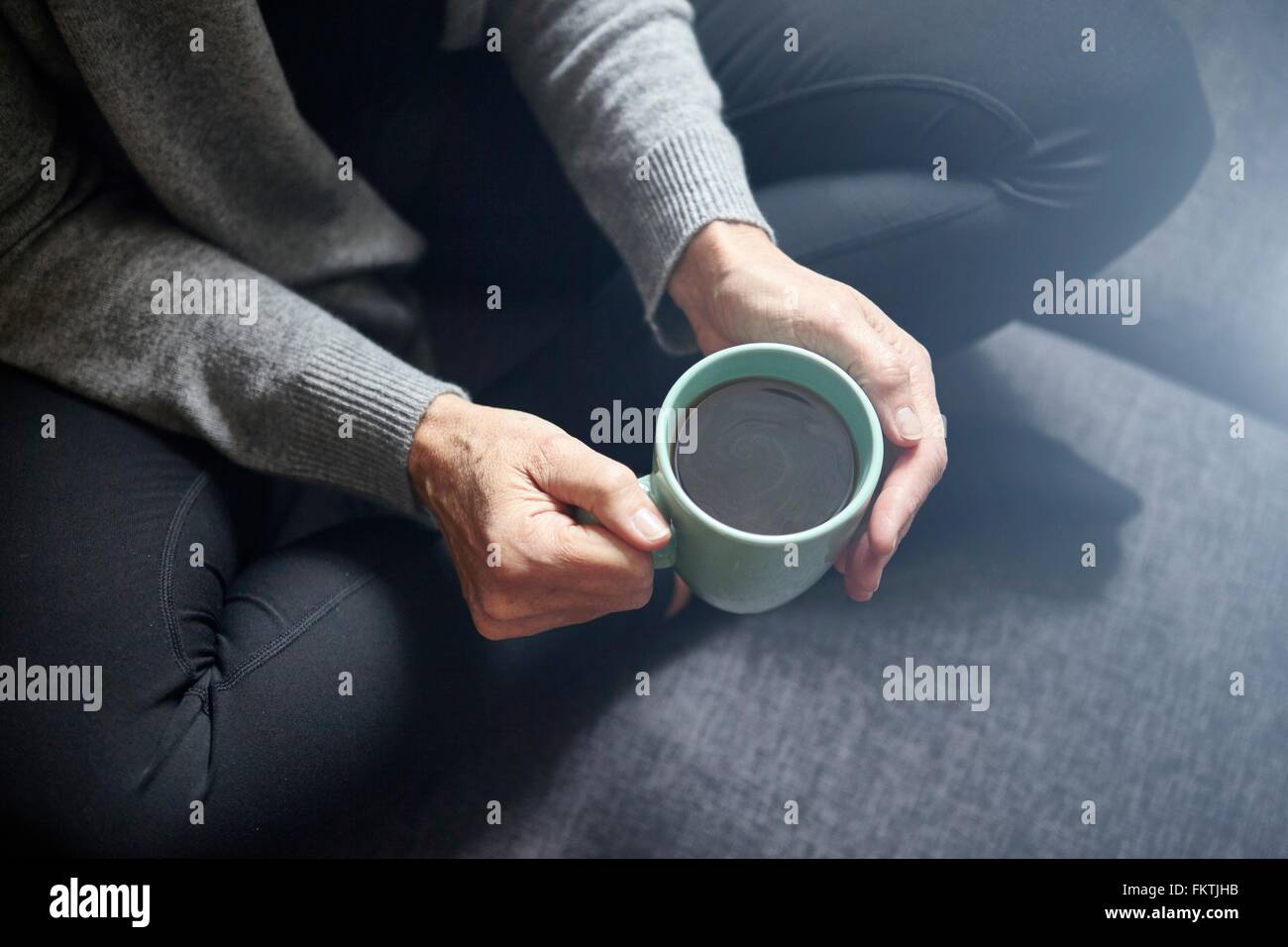 Black woman having coffee break hi-res stock photography and images - Alamy