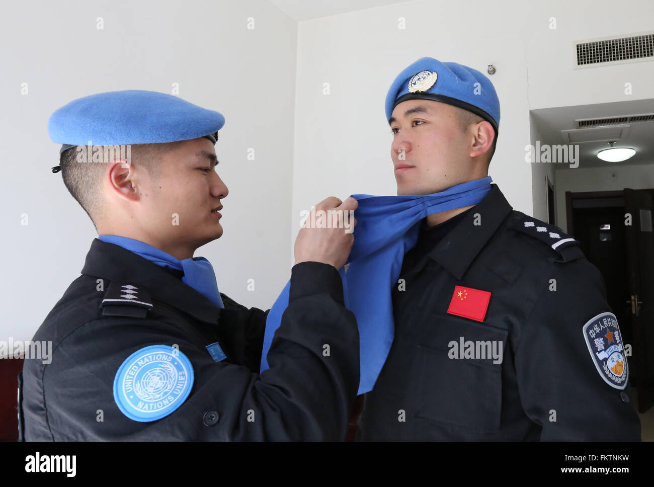 Beijing, China's Hebei Province. 10th Mar, 2016. Members of a Chinese ...