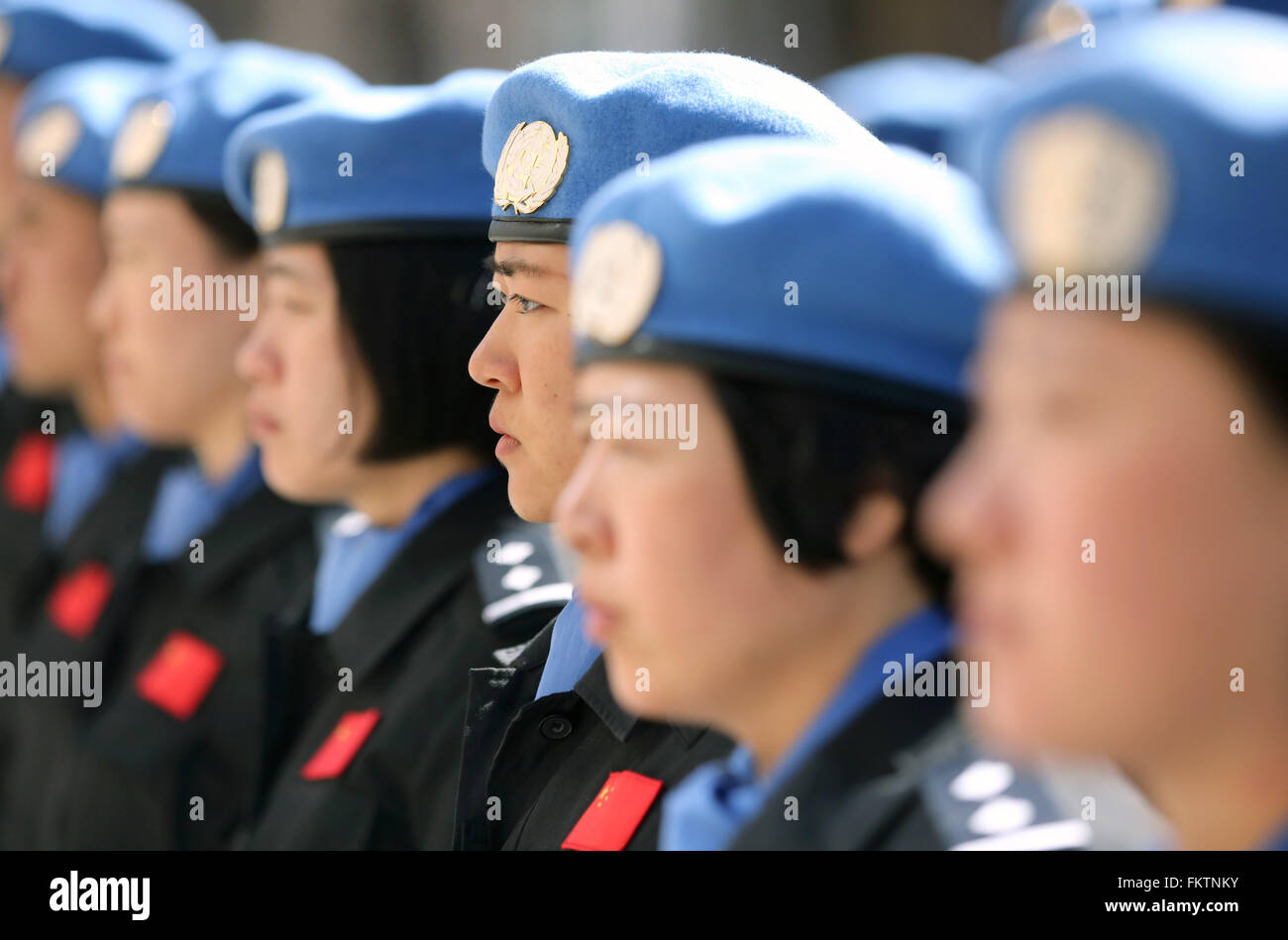 Beijing, China's Hebei Province. 10th Mar, 2016. Members of a Chinese ...