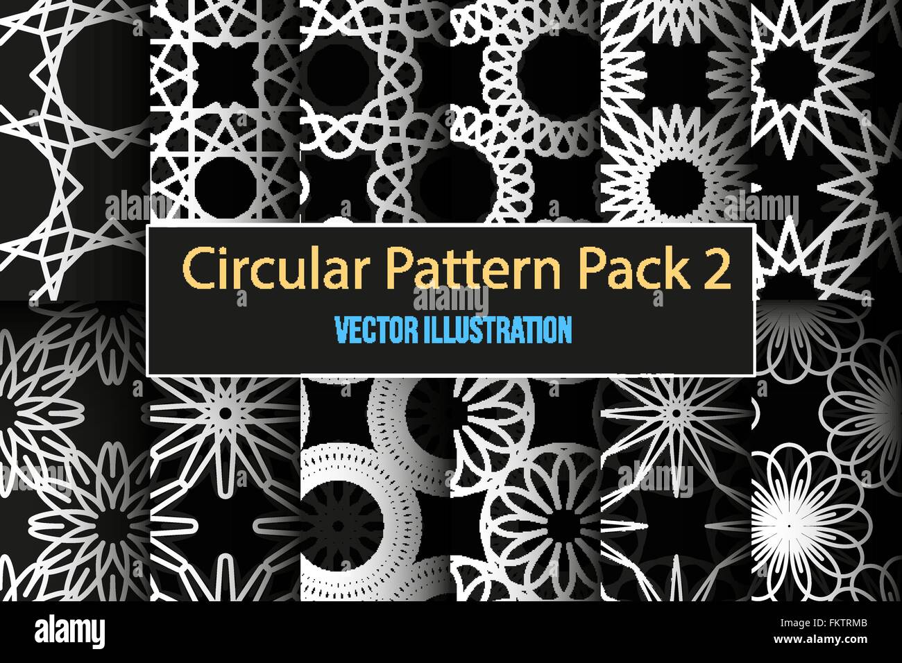 Set of round and circular decorative patterns Stock Vector Image & Art ...