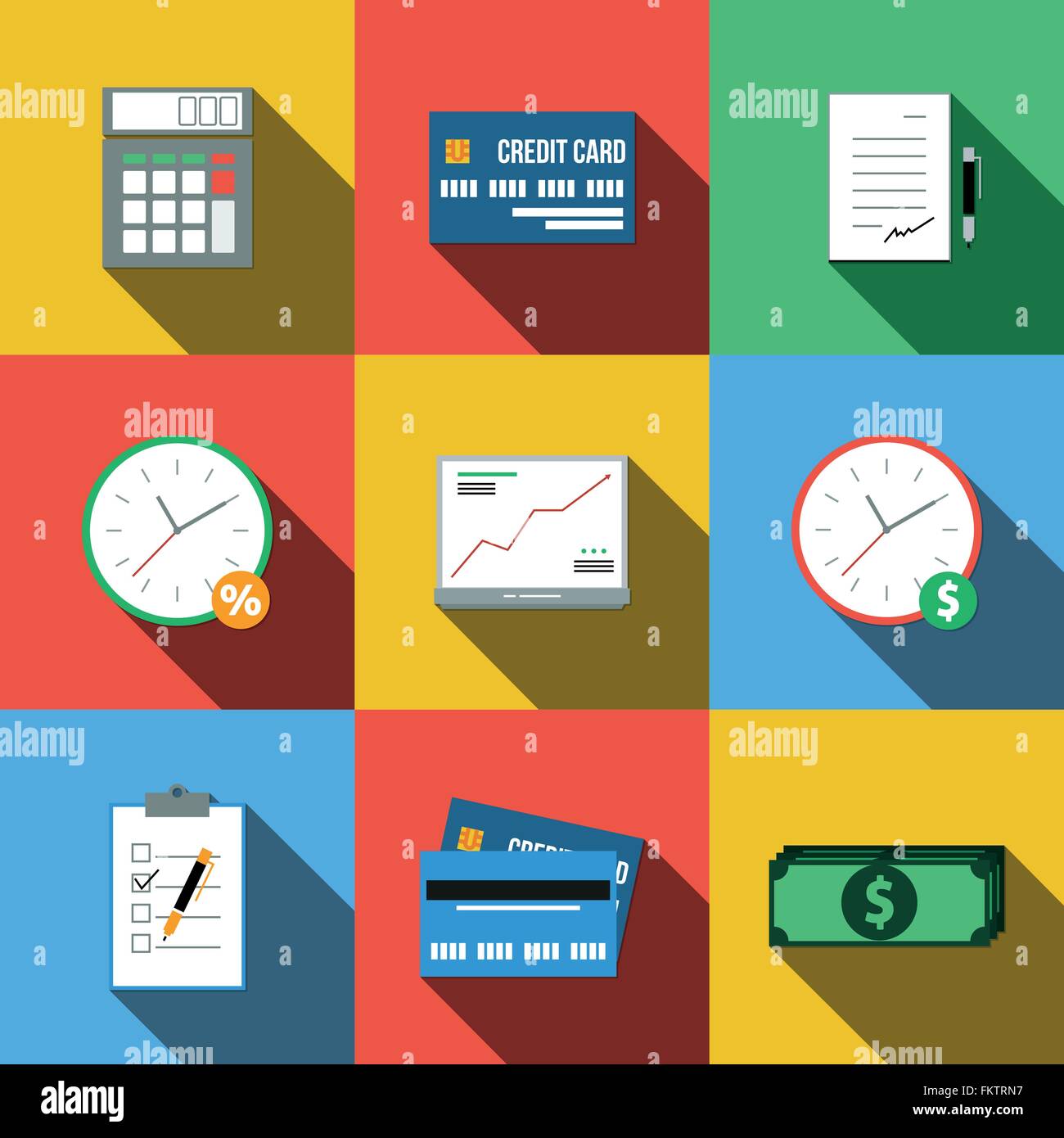 Survey flat color icons Stock Vector Images - Alamy