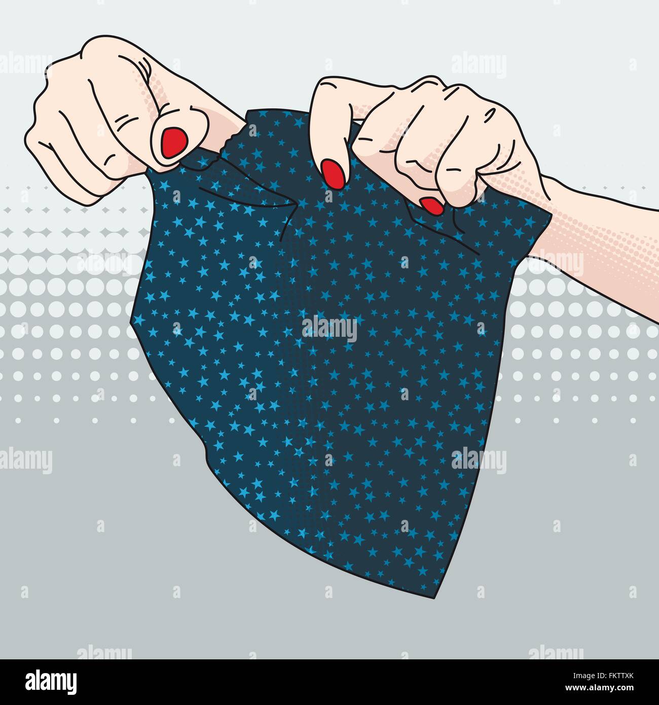 Woman tearing paper Stock Vector Images - Alamy