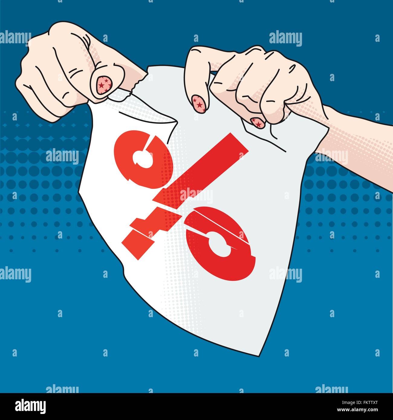 Vector illustration of female hands tearing paper Stock Vector Image ...
