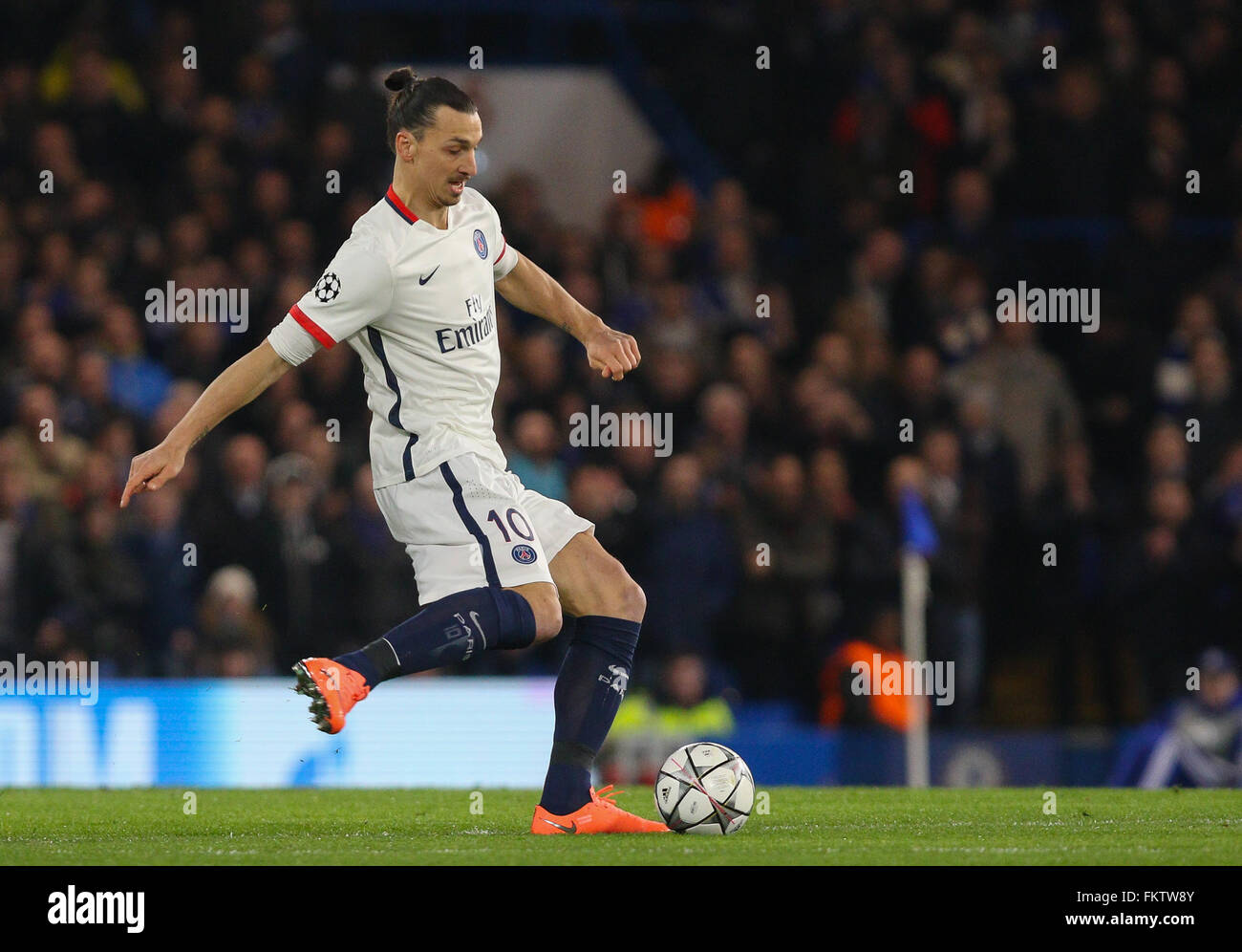 Zlatan Ibrahimovic of Paris Saint-Germain during the UEFA Champions ...