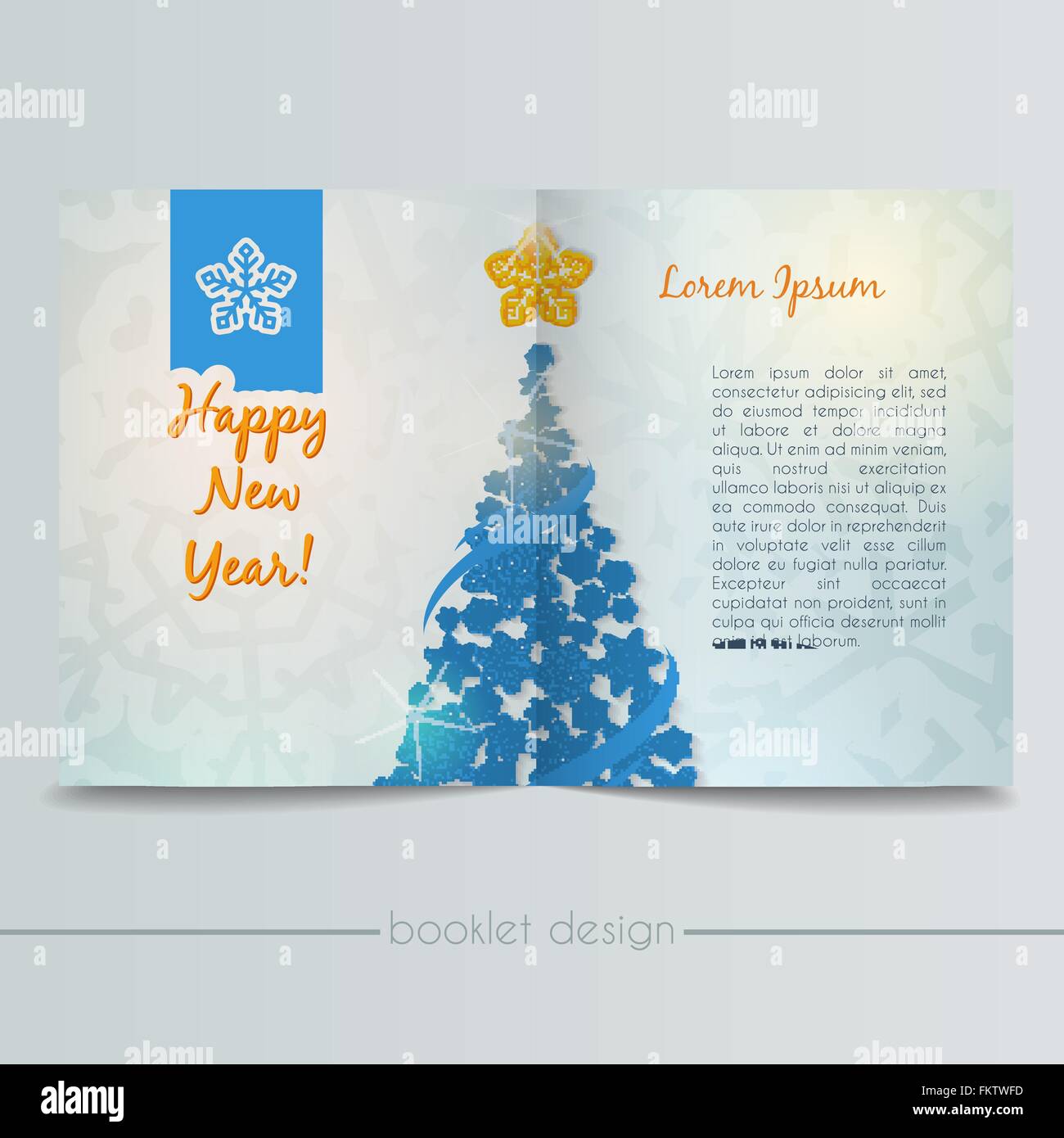 Booklet with Christmas Tree From Snowflakes Stock Vector Image & Art ...