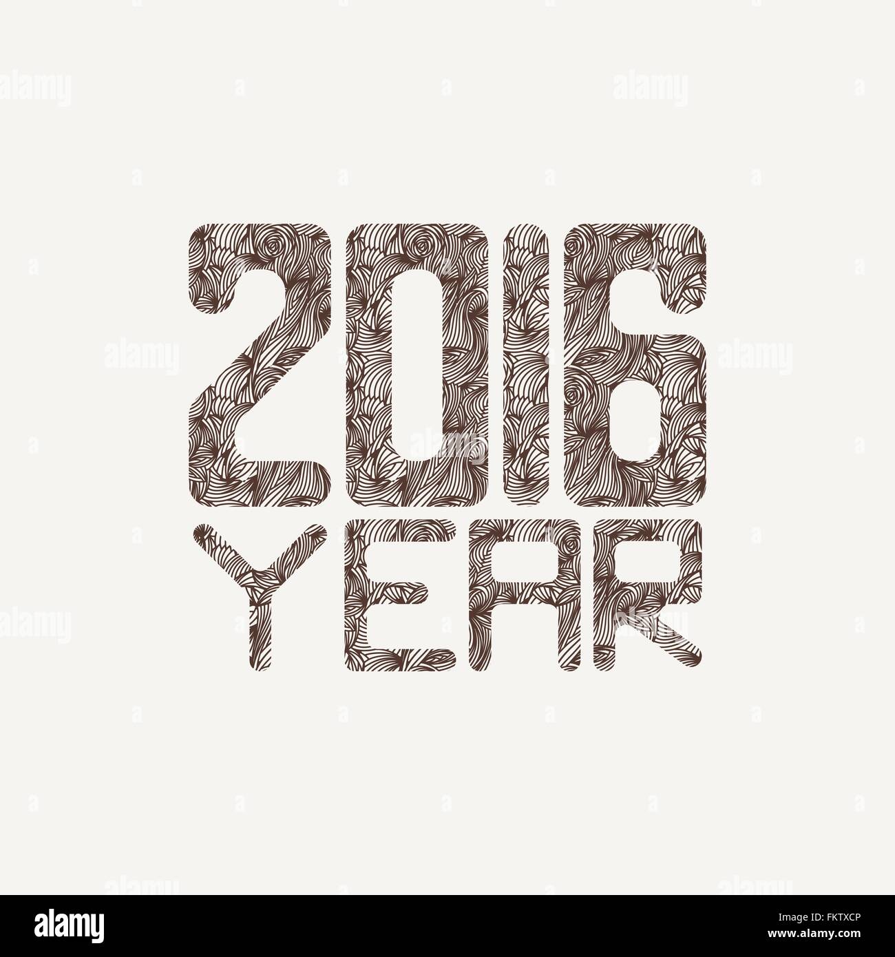 Vector sign for a new 2016 of fancy elegant pattern Stock Vector Image ...