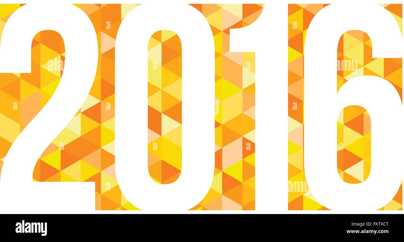 Vector gold mosaic background with 2016 figures Stock Vector Image ...