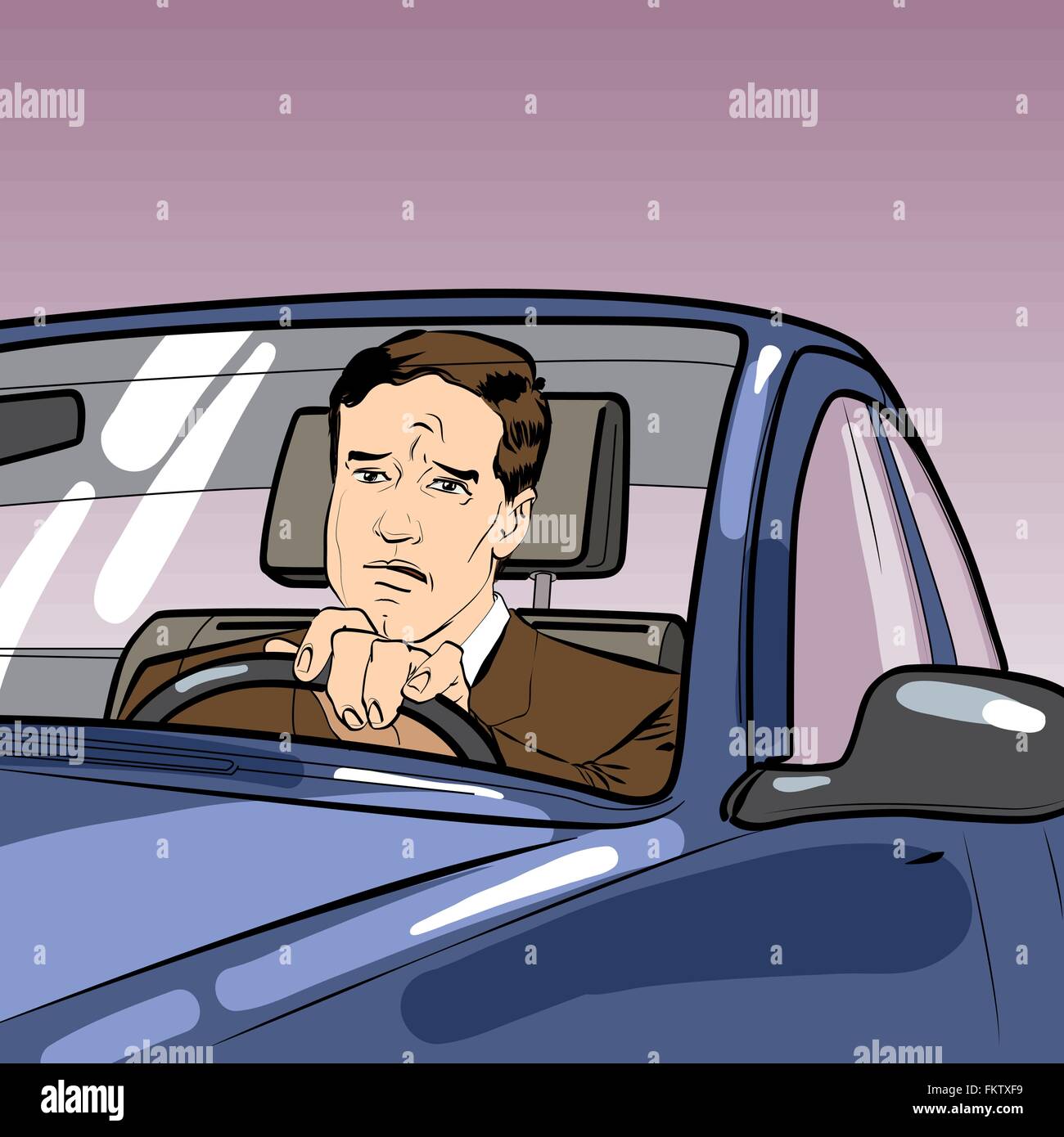 driver car man road Stock Vector Image & Art - Alamy