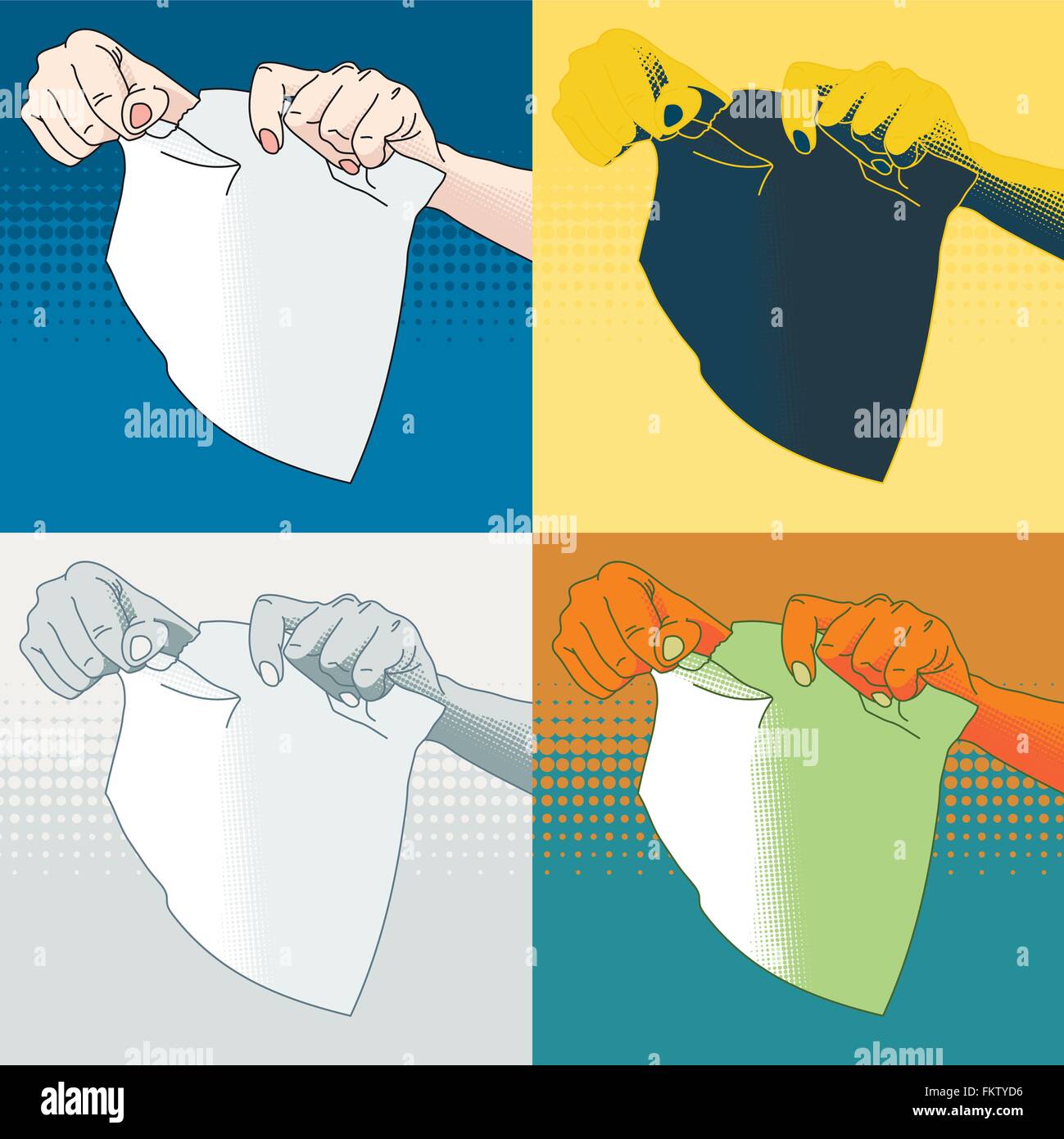 Woman tearing paper Stock Vector Images - Alamy