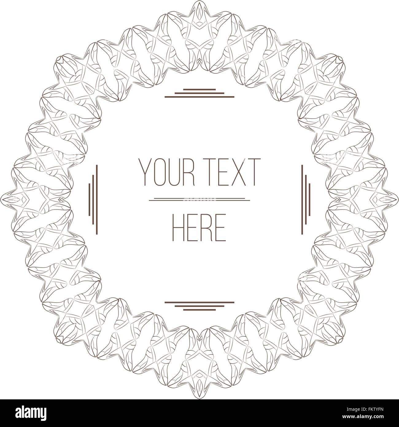 Vector elegant, filigree frame with space for text Stock Vector Image ...
