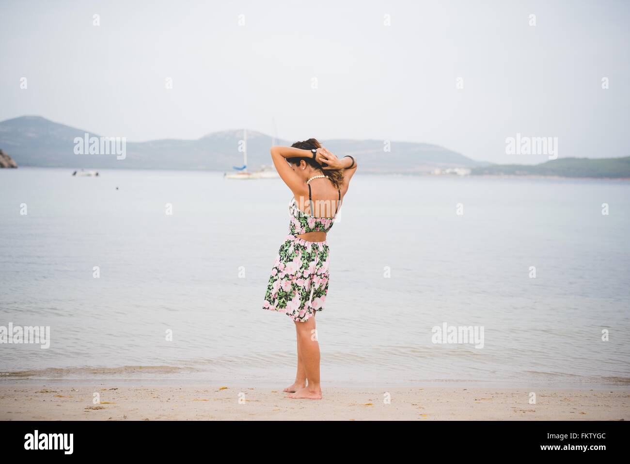 Woman sundress rear view hi-res stock photography and images - Alamy
