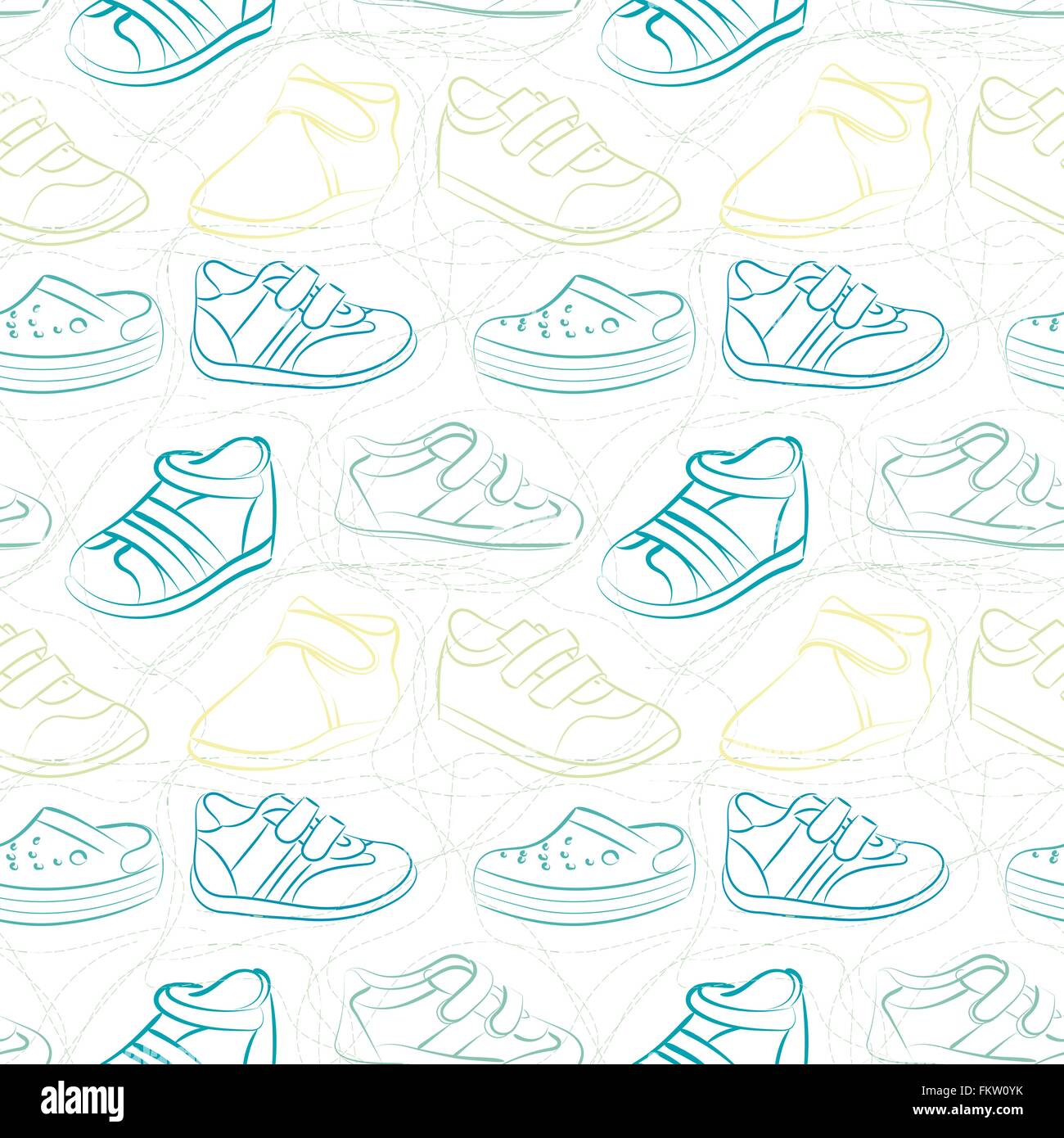 Vector seamless set of baby shoes Stock Vector Image & Art - Alamy