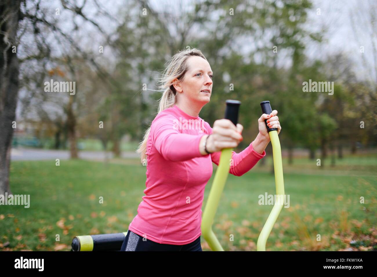 Exercise machine (park) hi-res stock photography and images - Alamy