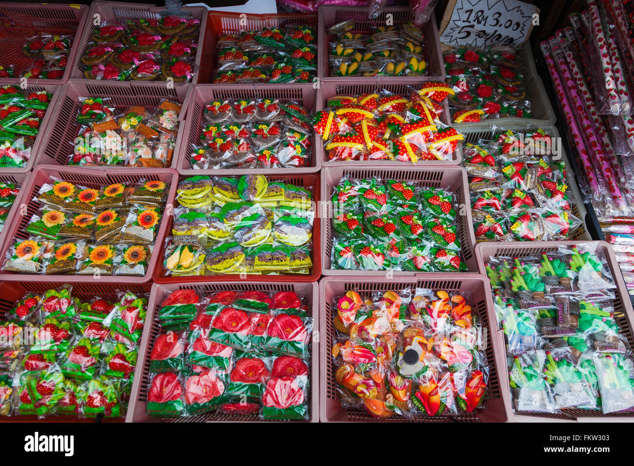 Souvenir stall in Cameron Highlands Stock Photo - Alamy