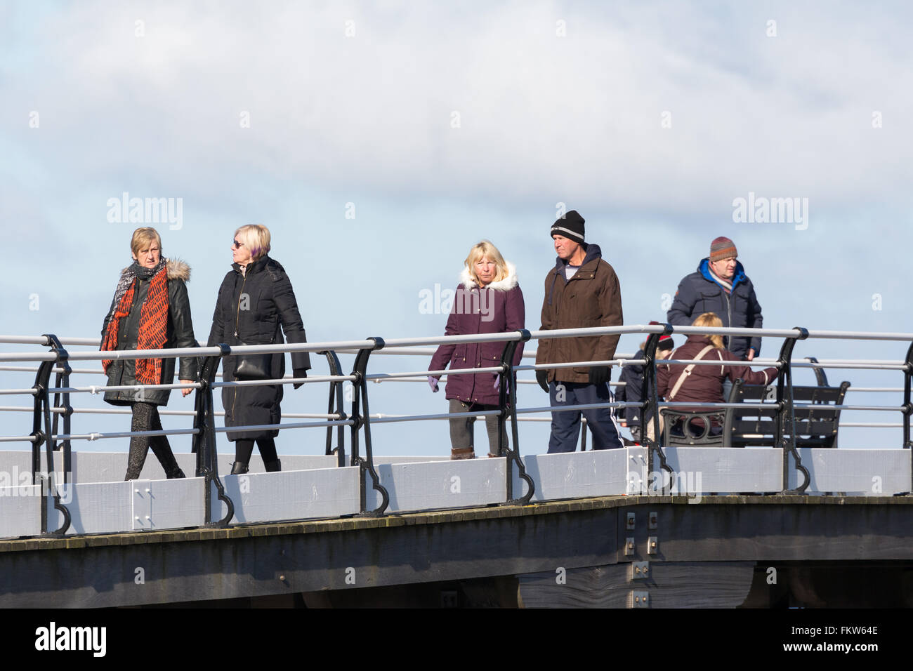 Saltburn, a seaside resort, in North Yorkshire, England, UK on a March ...