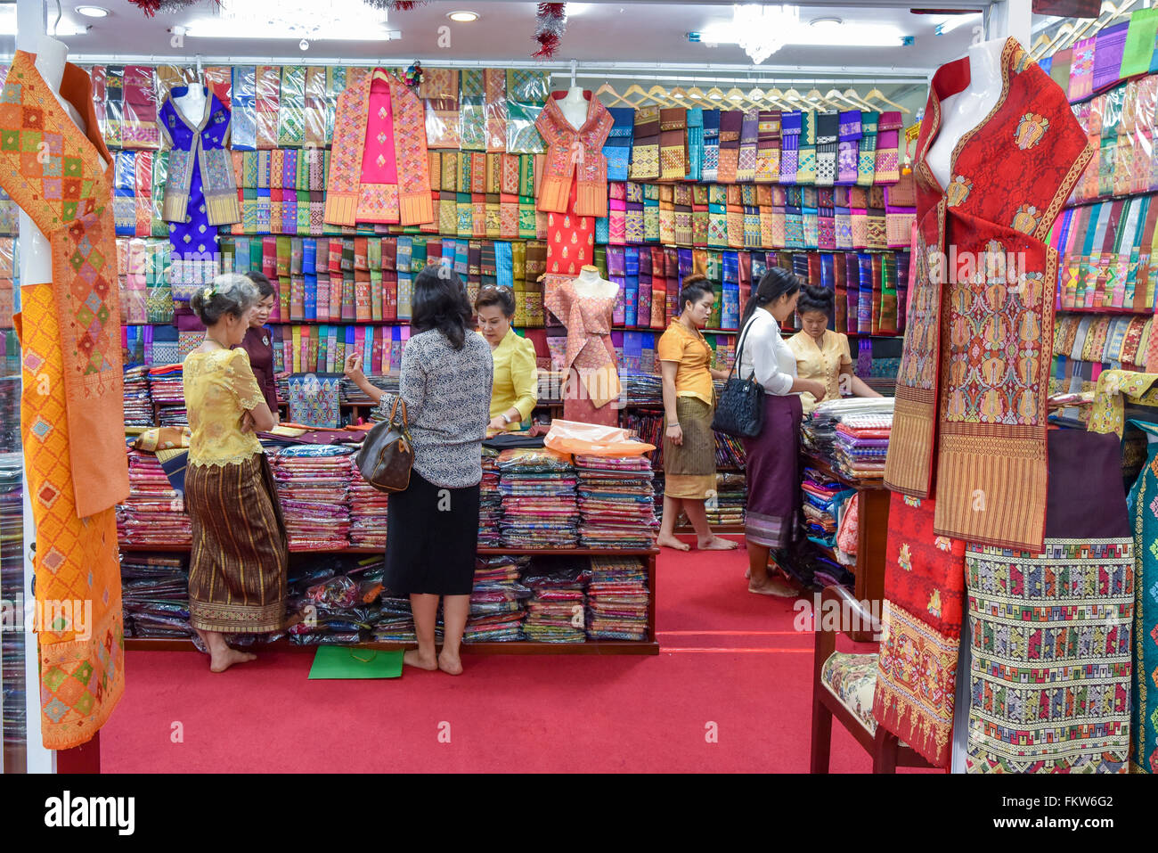 Textile shop vientiane hi-res stock photography and images - Alamy