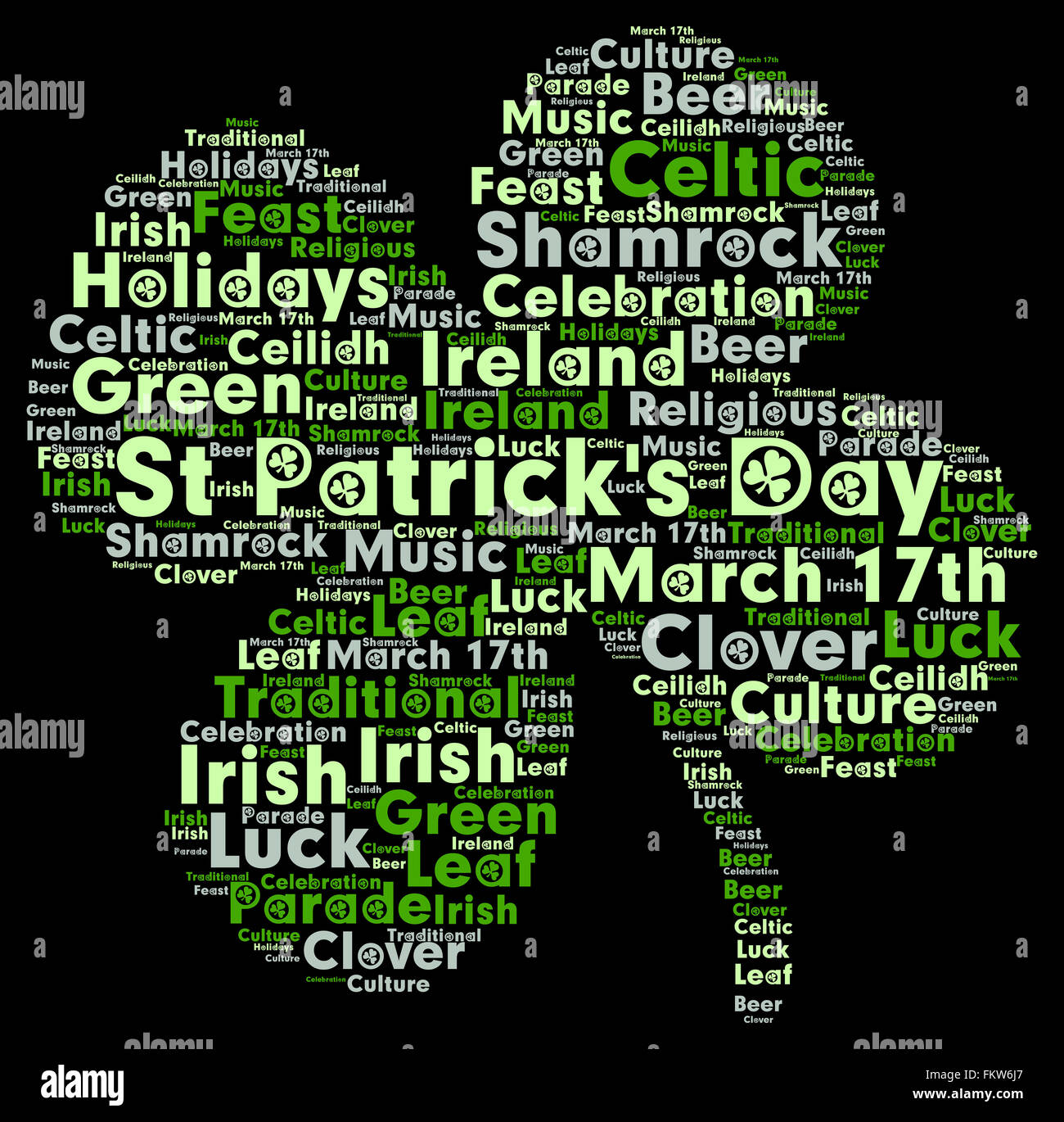 Happy Saint Patrick's day concept word cloud Stock Photo - Alamy
