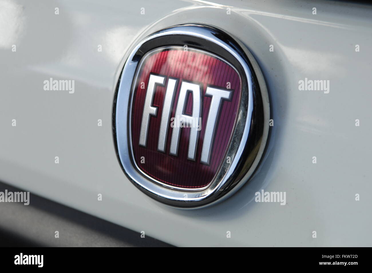 A close up shot of the rear end of a FIAT 500, FIAT is the largest ...