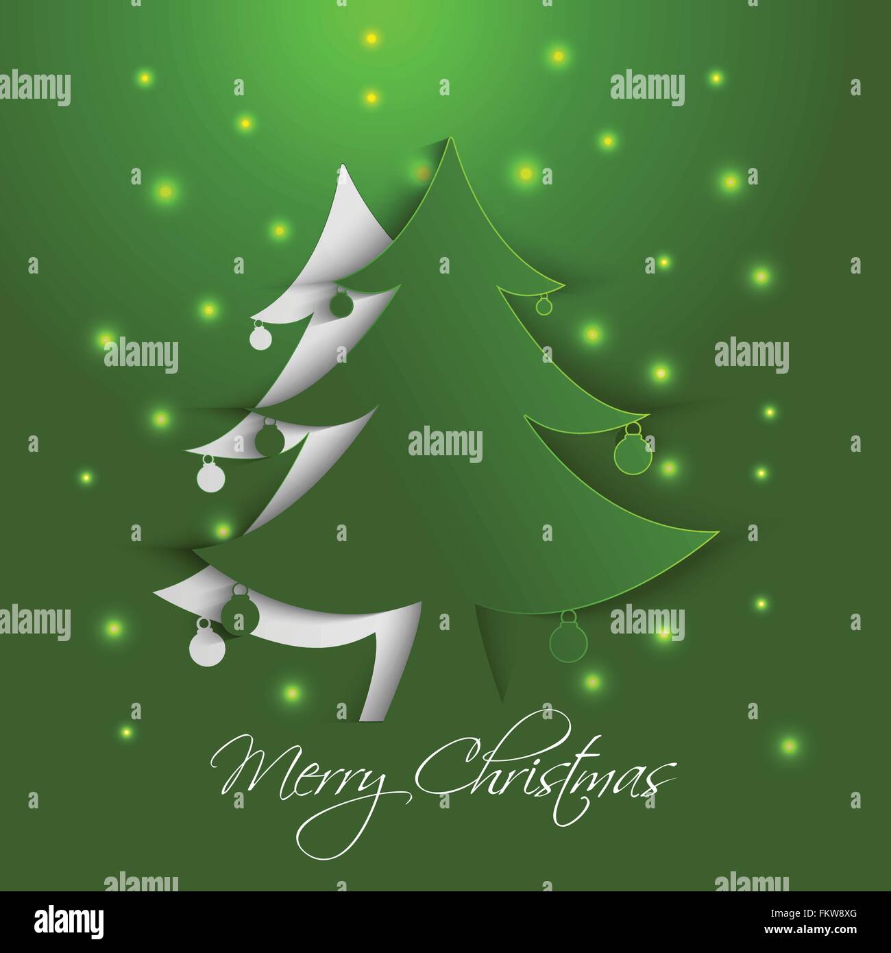 Paper fir tree christmas Stock Vector Images - Alamy