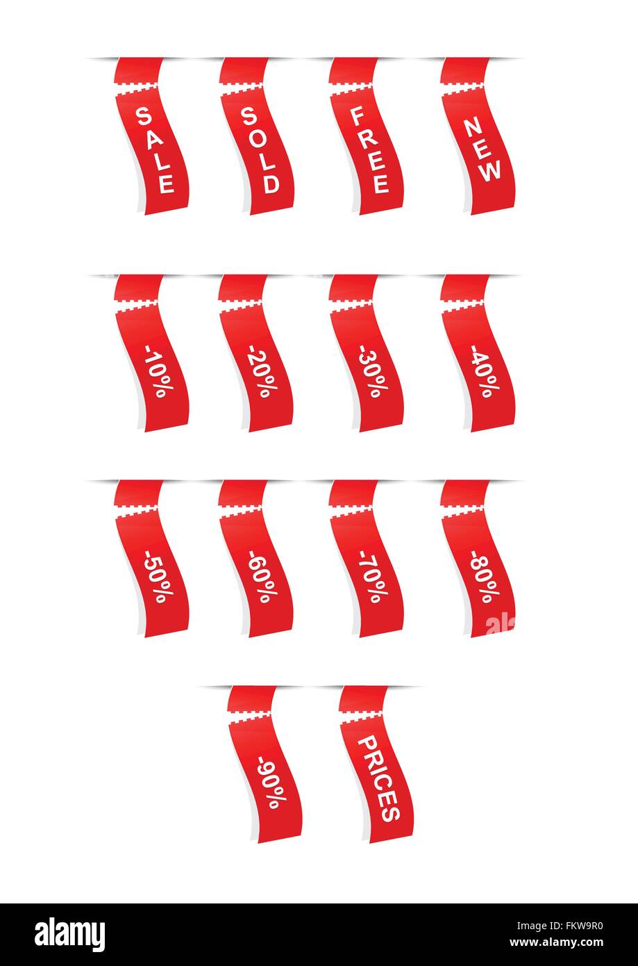 Blank price stickers Cut Out Stock Images & Pictures - Alamy