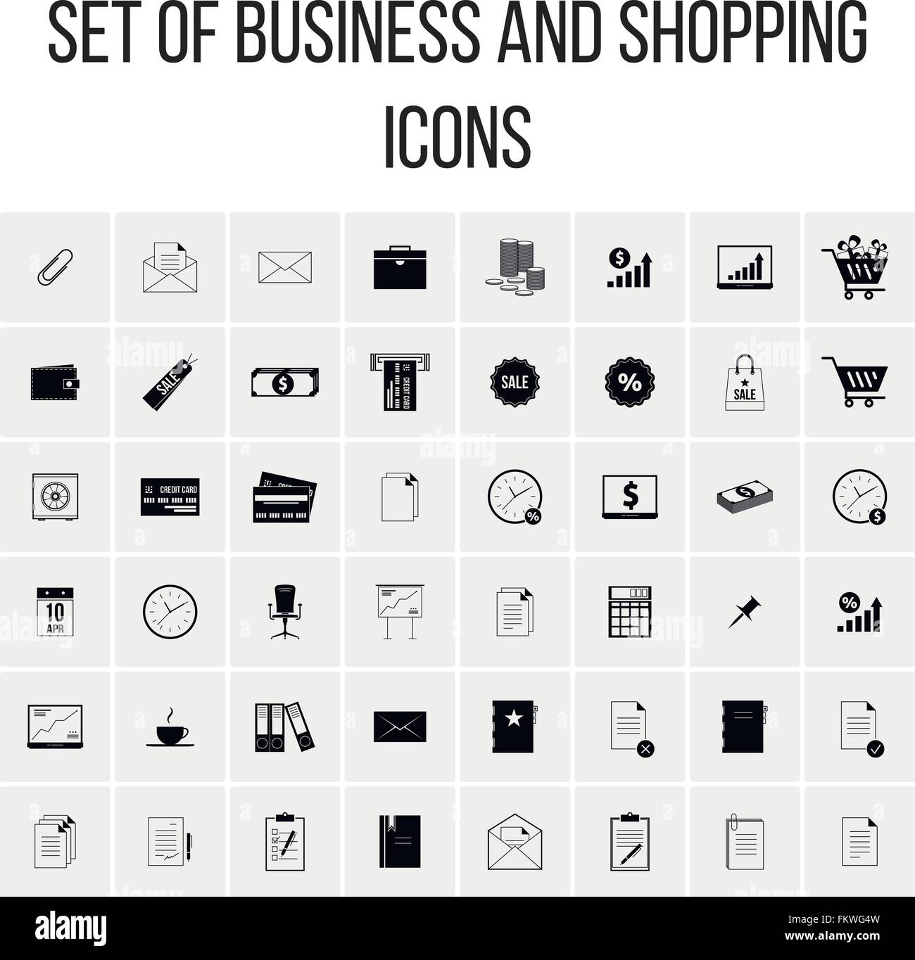 Set of Vector Colored Icons in a Flat Style Stock Vector Image & Art ...