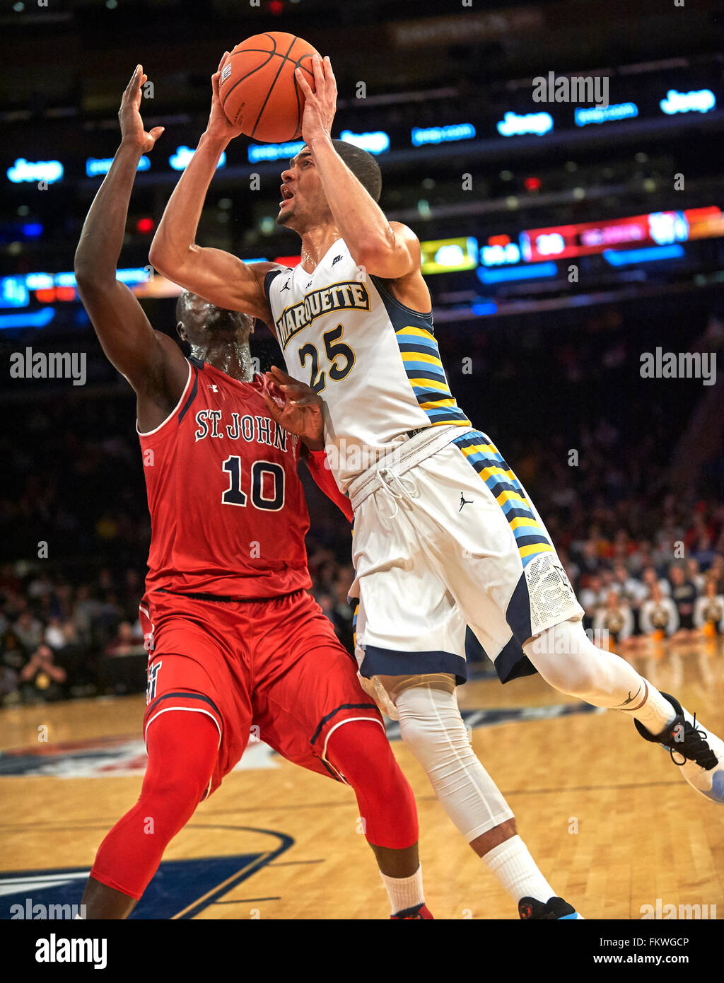 New York, New York, USA. 9th Mar, 2016. Marquette's guard Haanif ...