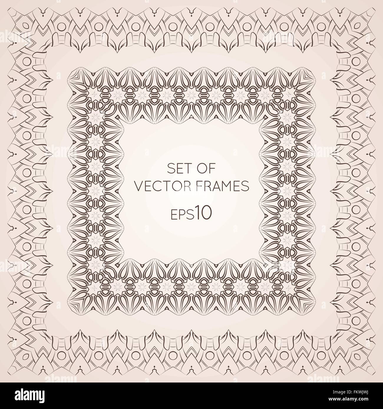 Set intricate vector frames Stock Vector Image & Art - Alamy