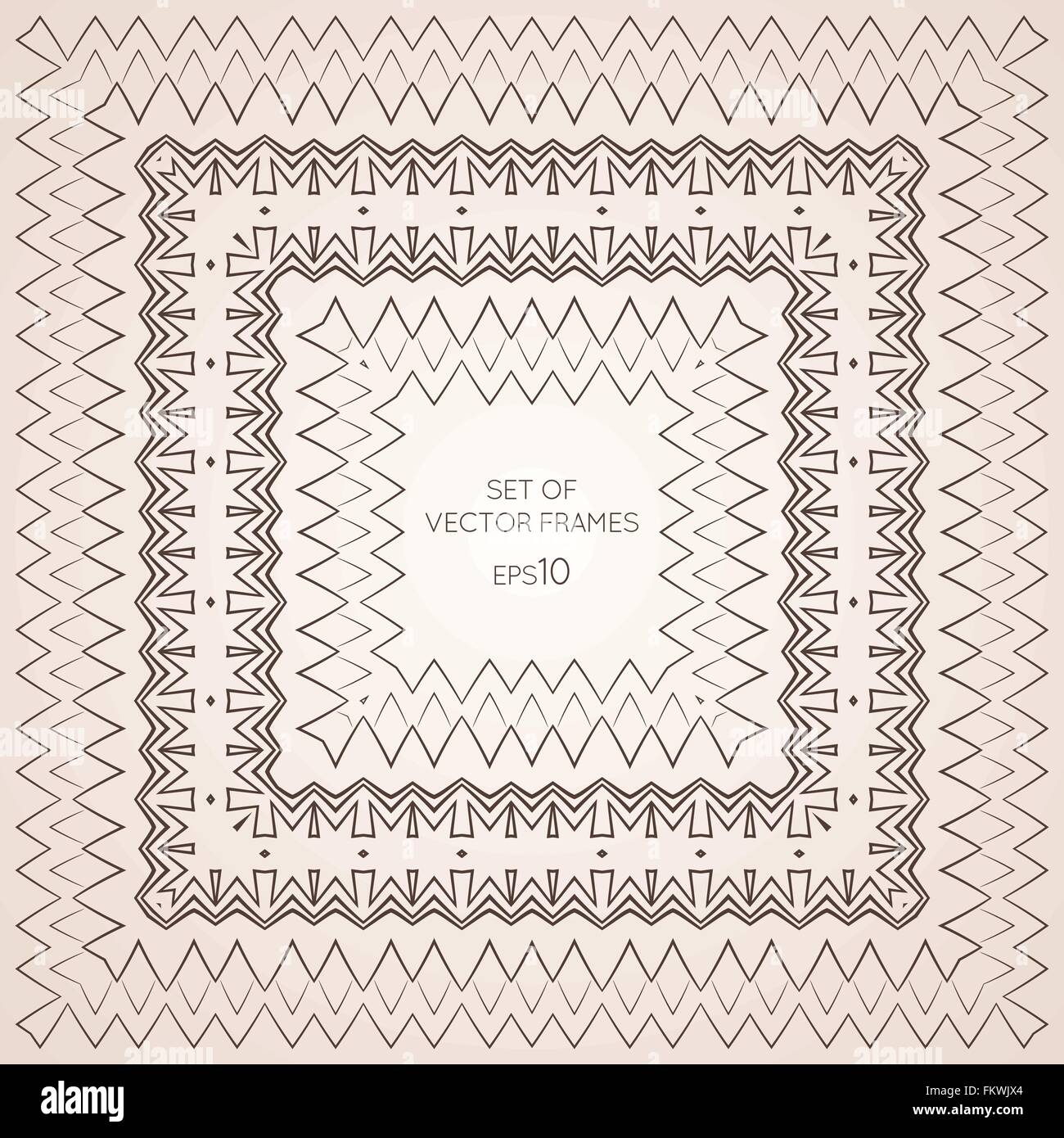 Set intricate vector frames Stock Vector Image & Art - Alamy