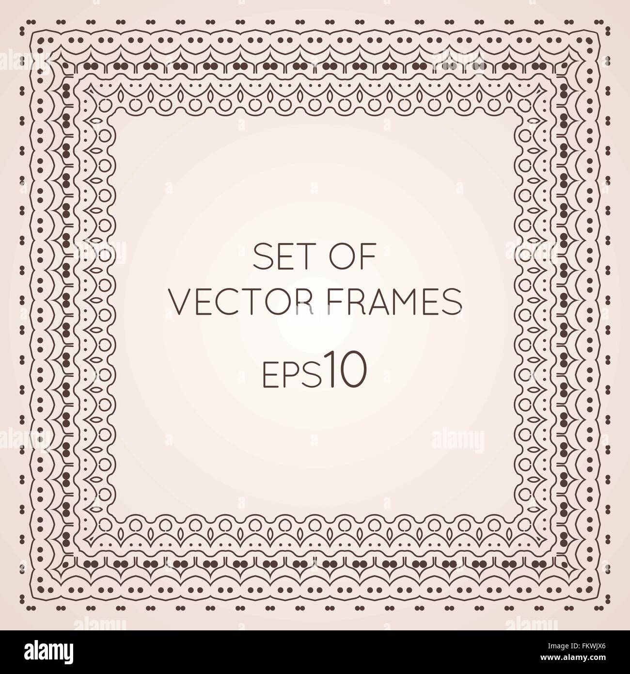Set intricate vector frames Stock Vector Image & Art - Alamy