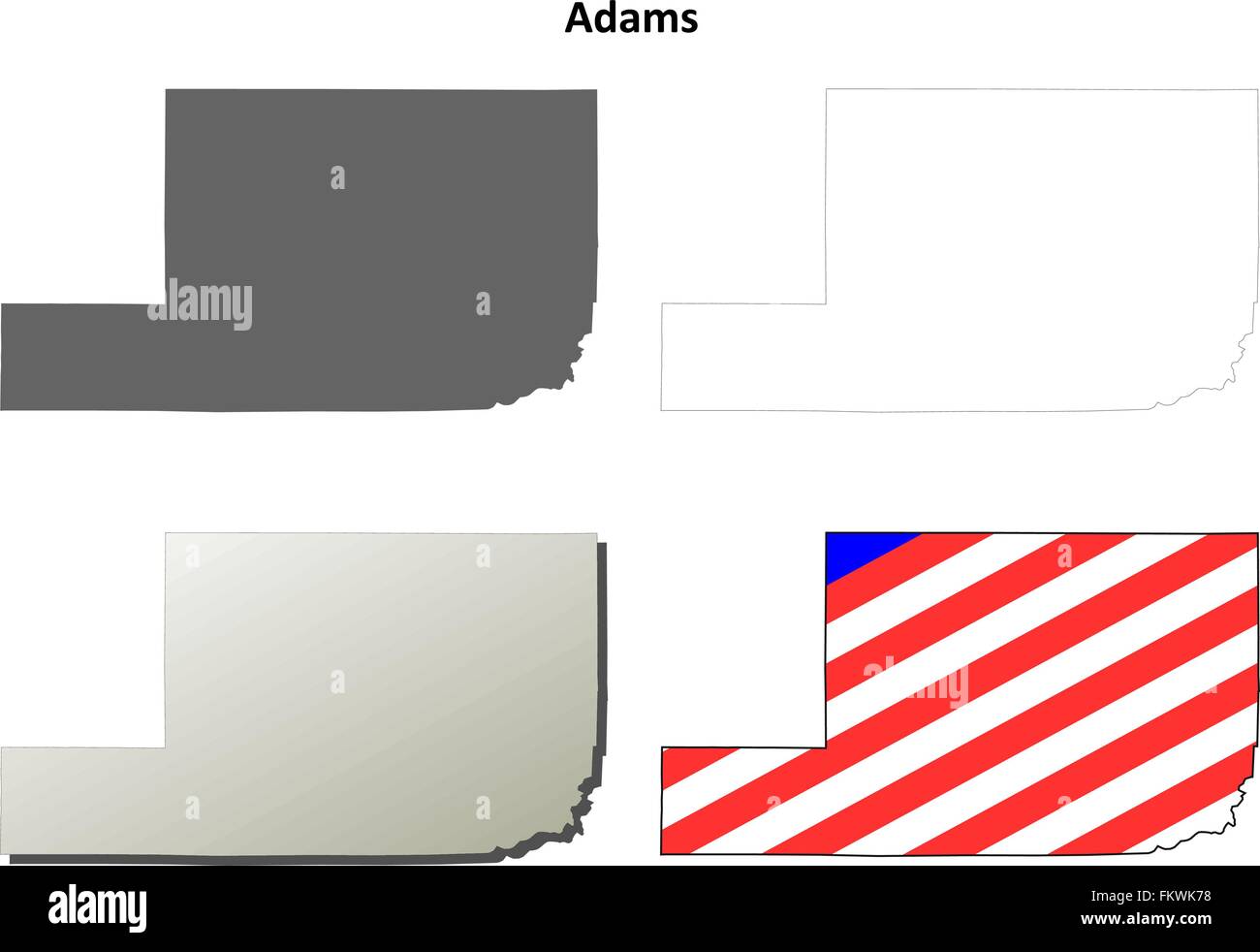 Map of adams hi-res stock photography and images - Alamy