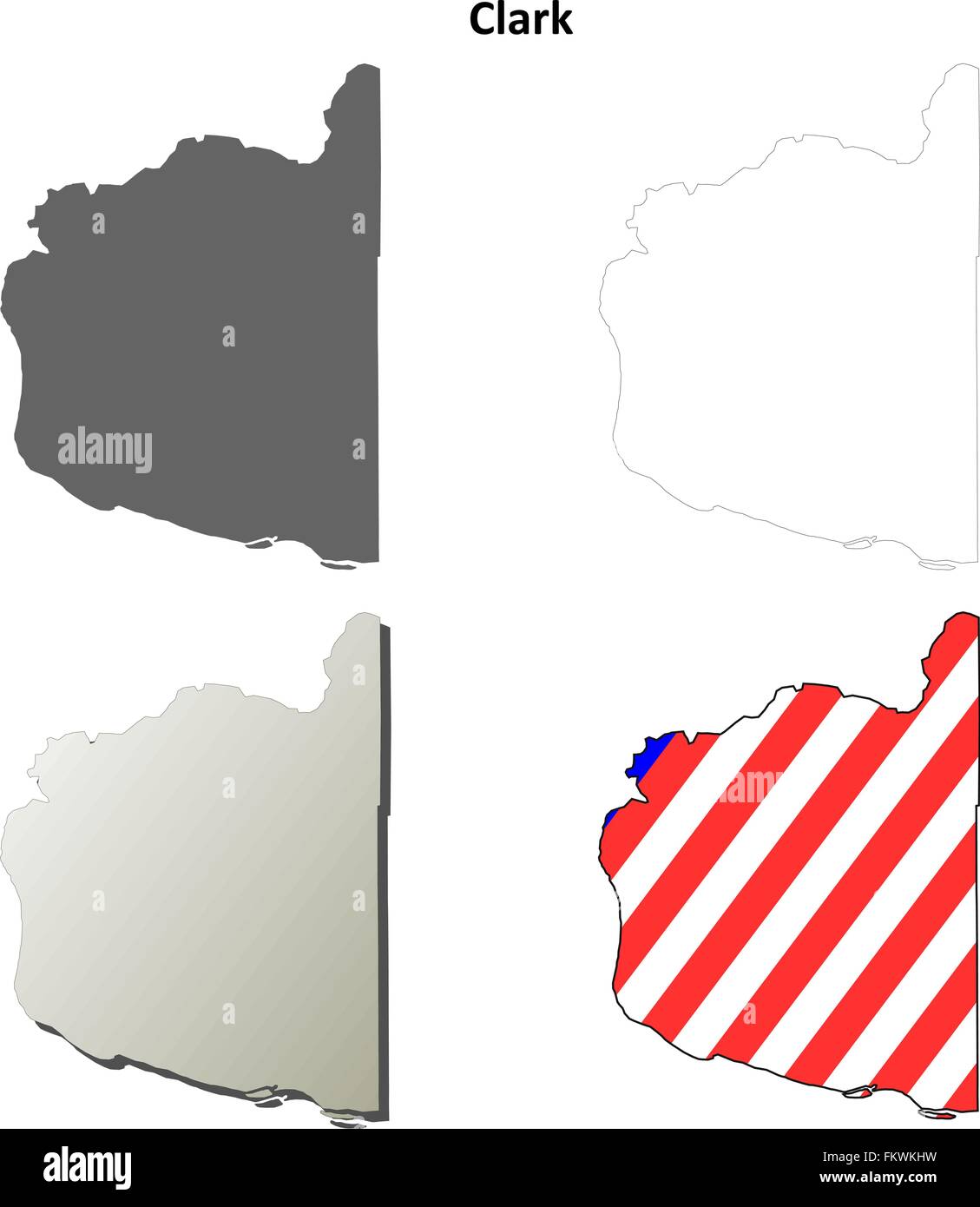 Map of clark hi-res stock photography and images - Alamy