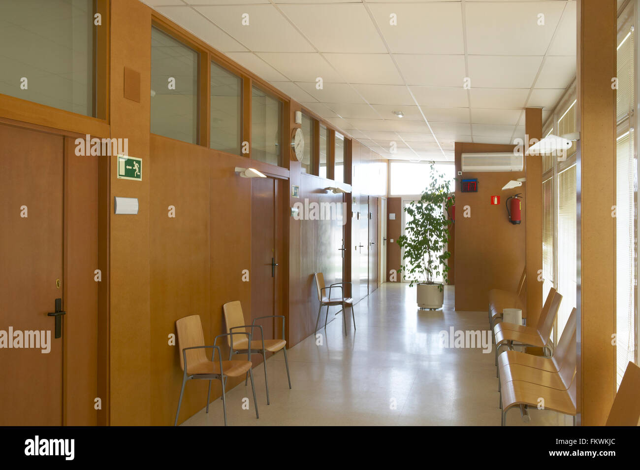 Meeting room interior with chairs and table. Horizontal Stock Photo - Alamy